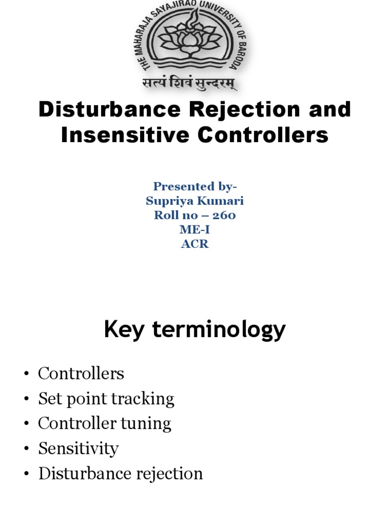 Disturbance Rejection PPT | Control Theory | Analysis