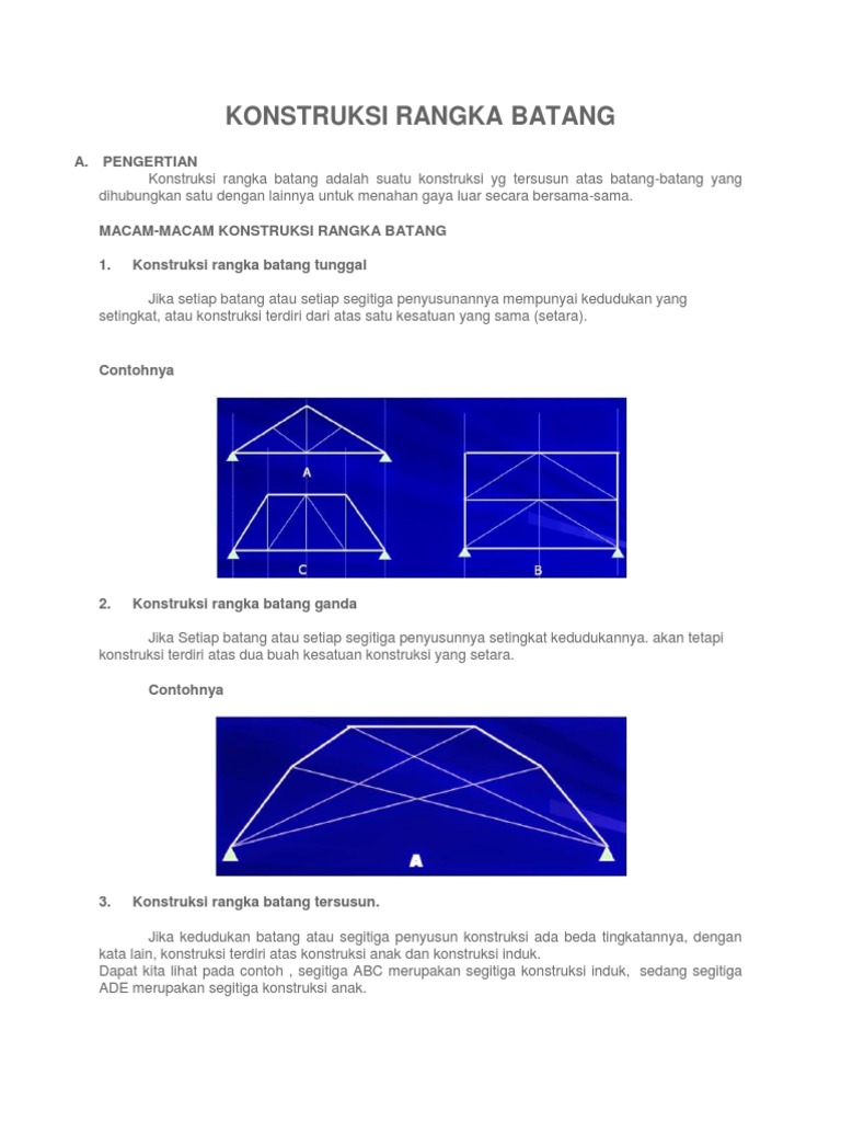 Konstruksi Rangka Batang | PDF