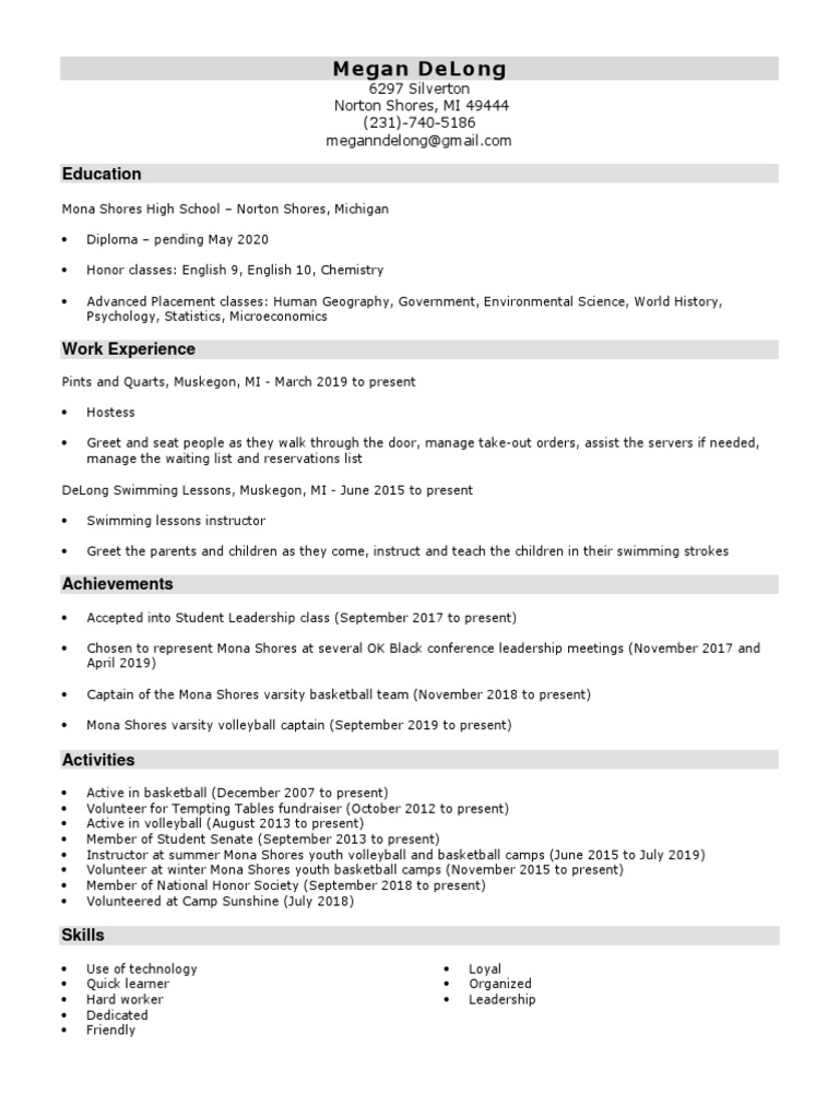 Megan Delong: Education | PDF