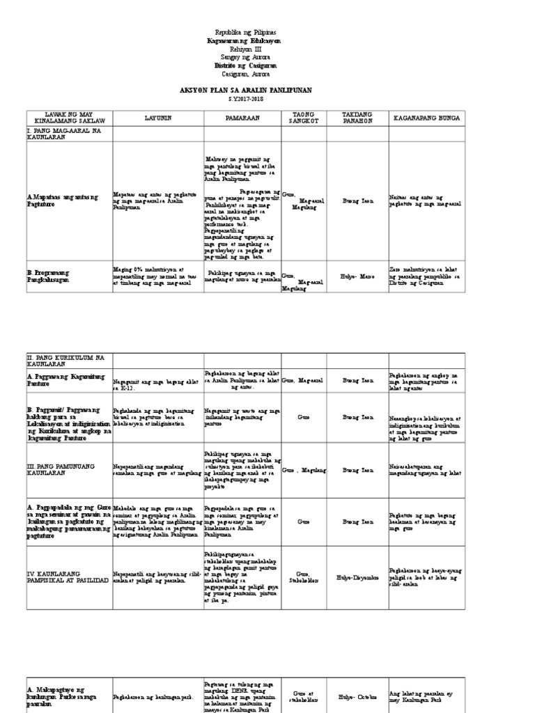Ap Action Plan | PDF