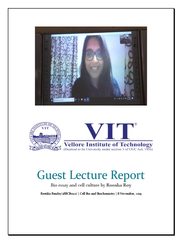 Guest Lecture Report: Bio Essay and Cell Culture by Roosha Roy | PDF ...