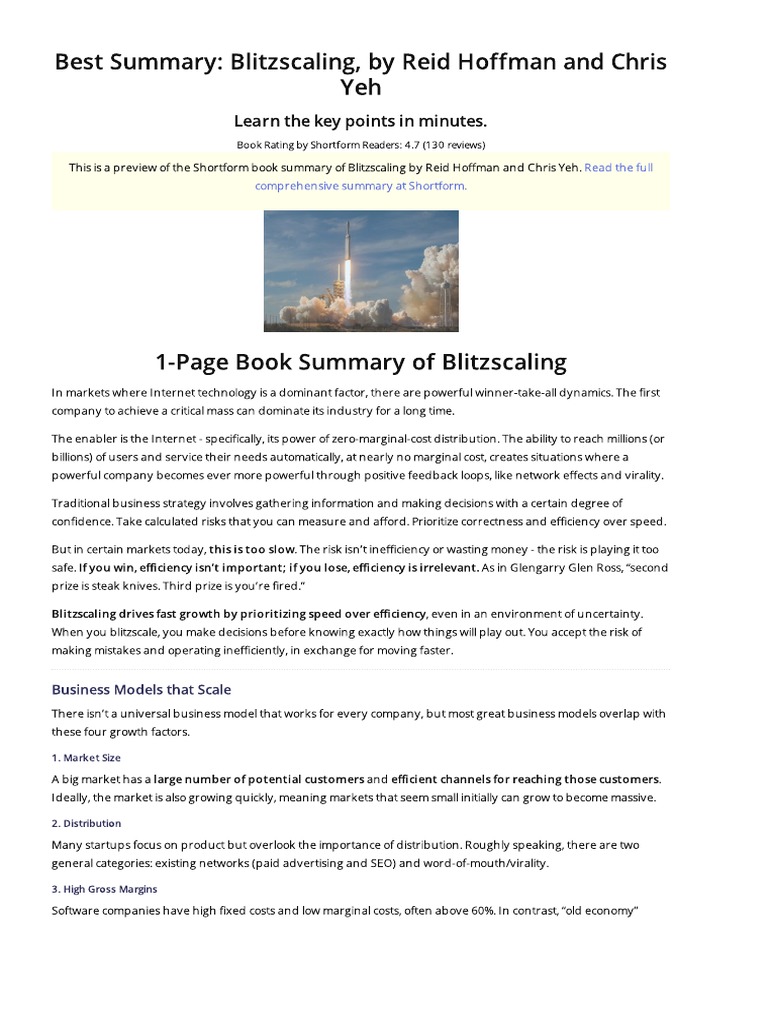 Blitzscaling PDF Reid Hoffman | PDF