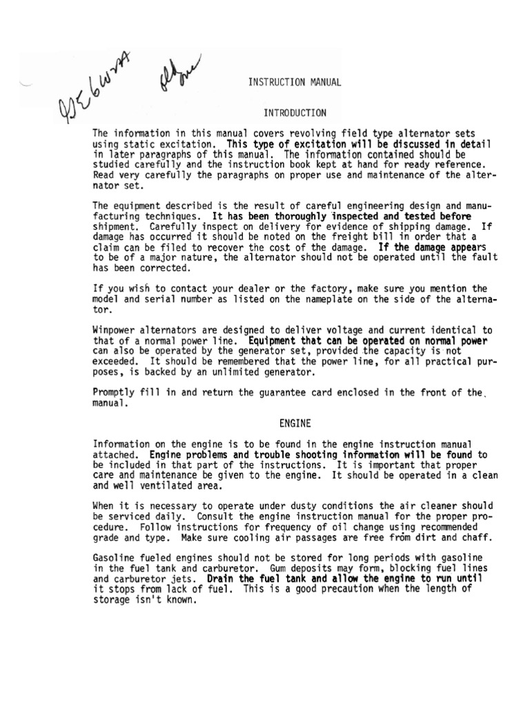 Winpower Ge6w2a Instructions | PDF | Electric Generator | Electricity