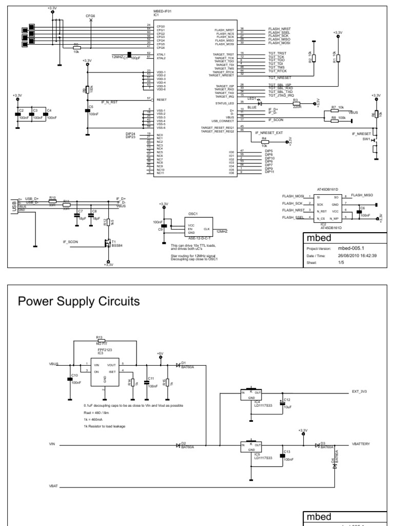 ARM Mbed LPC1768 Schematic | PDF