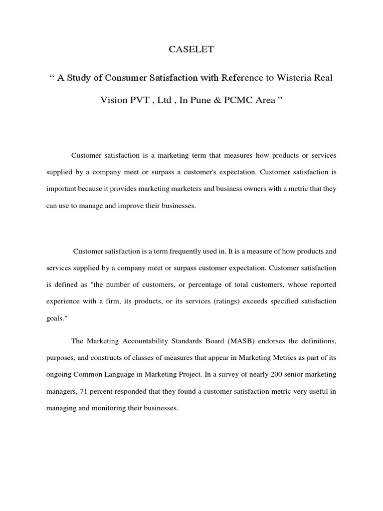Kailas CASELET PDF | PDF | Customer Satisfaction | Marketing