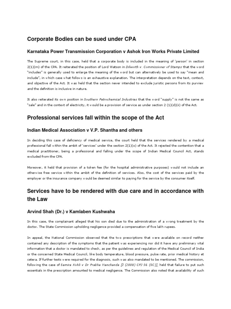 Case Study On Consumer Awareness . | PDF | Negligence | Physician