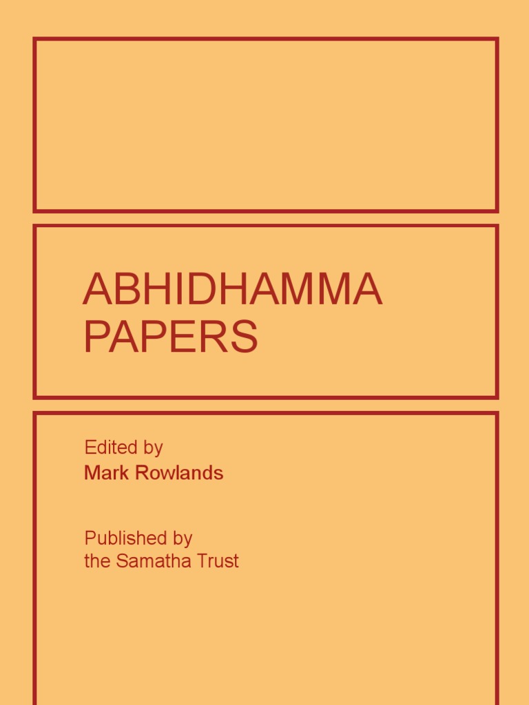 Abhidhamma Papers Final | PDF | Consciousness | Mind