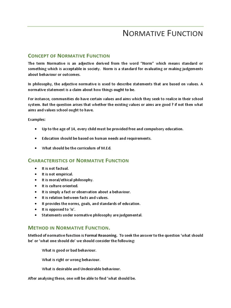 Normative Philosophy Notes | PDF | Career & Growth | Wellness