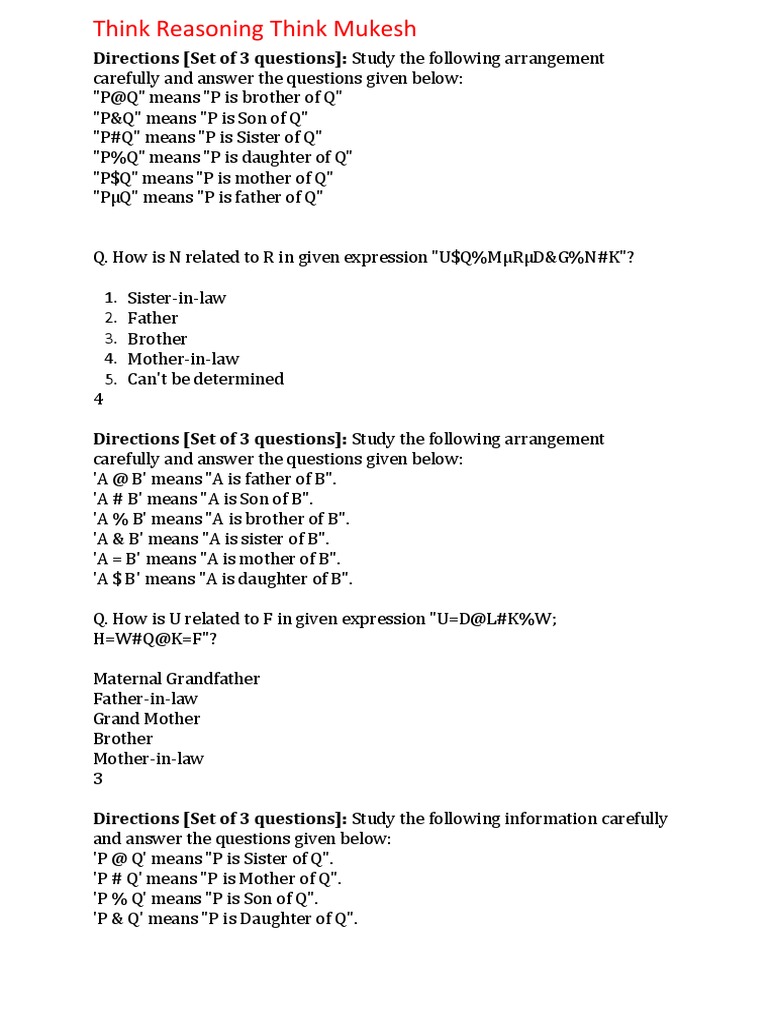Coded Blood Relation Assignment | PDF | Human Reproduction ...
