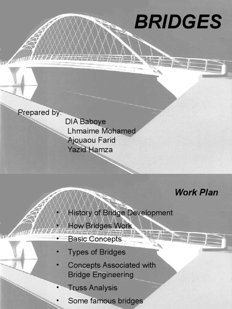 Bridges: Prepared By: DIA Baboye Lhmaime Mohamed Ajouaou Farid Yazid ...