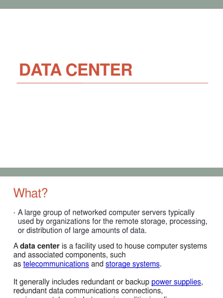 Data Center | PDF | Data Center | Cloud Computing