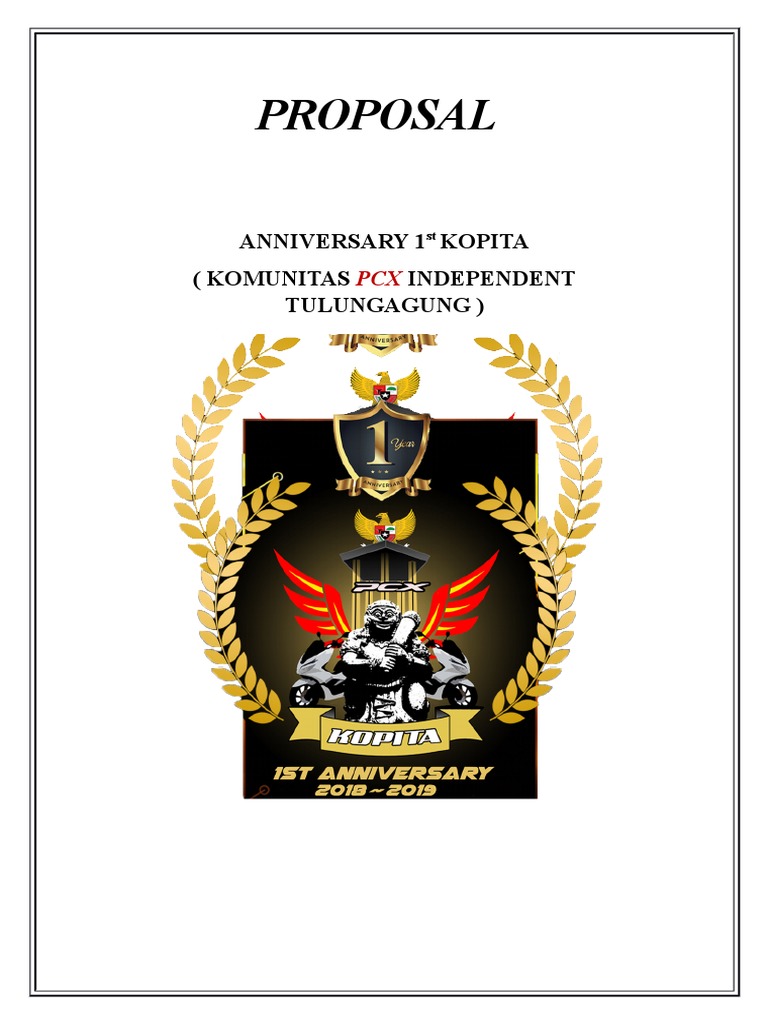 Proposal Anniversary Komunitas Motor | PDF