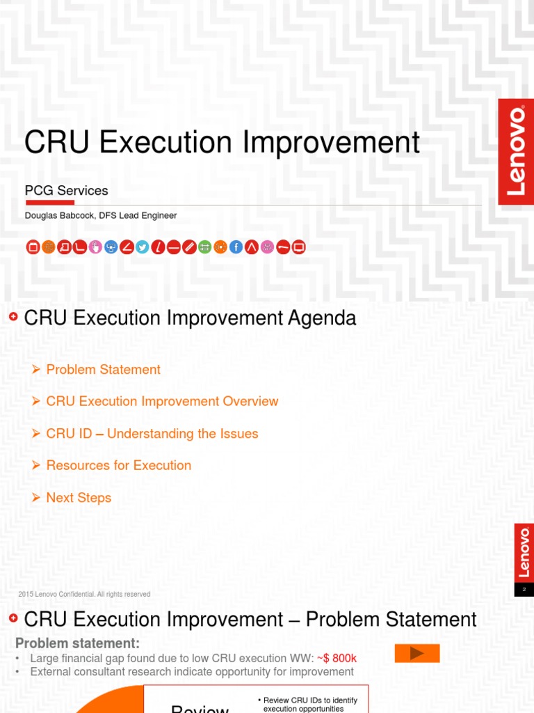CRU Execution Improvement: PCG Services | PDF | Lenovo | Computing