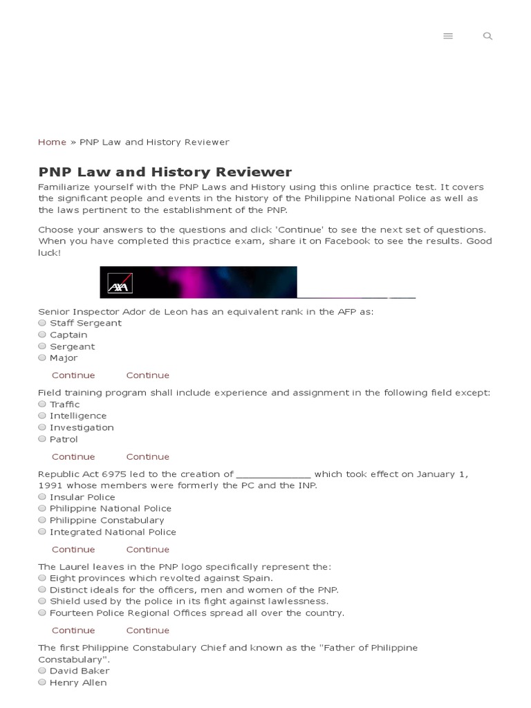 TOP Notcher PNP Reviewer | PDF | President Of The Philippines | World ...