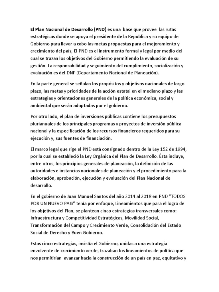 Plan Nacional de Desarrollo 2018-2022 | PDF | Planificación | Economias