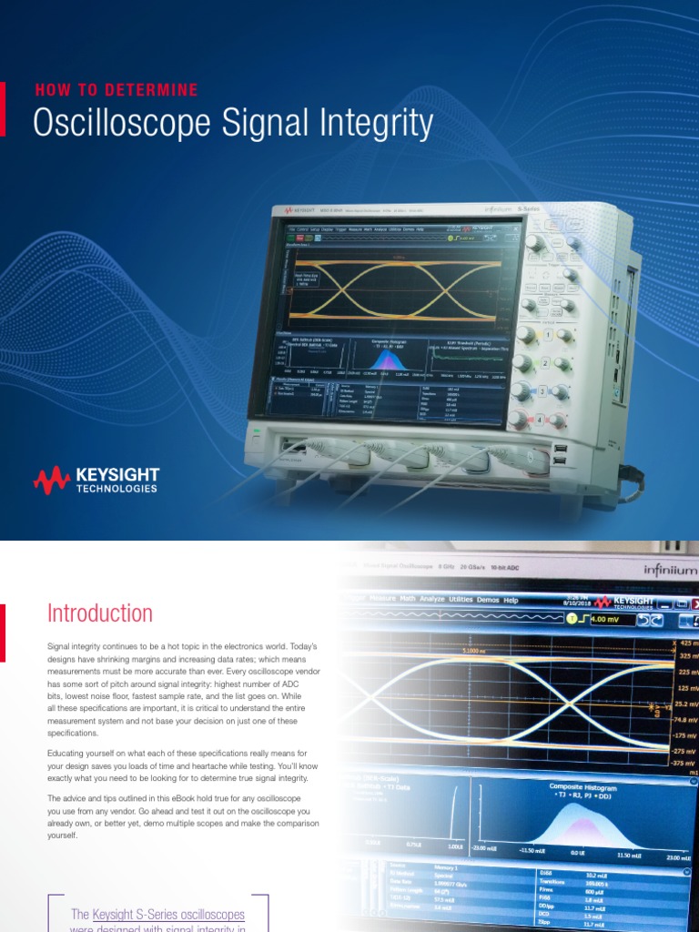 Oscilloscope's Signal Integrity | PDF | Analog To Digital Converter | Bandwidth (Signal Processing)