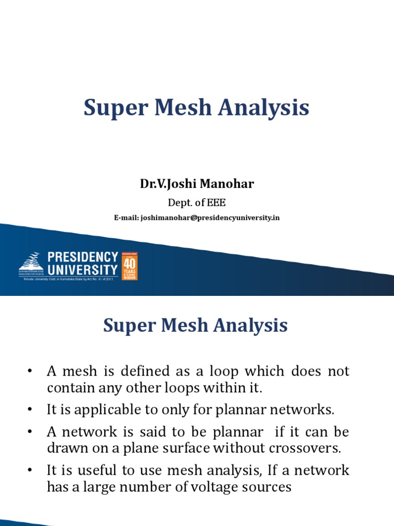 4.super Mesh Analysis | PDF