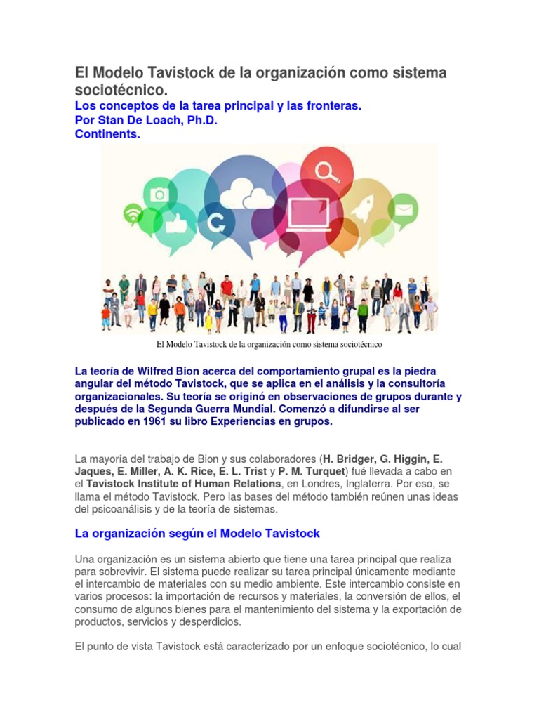 El Modelo Tavistock | Sistema | Psicología