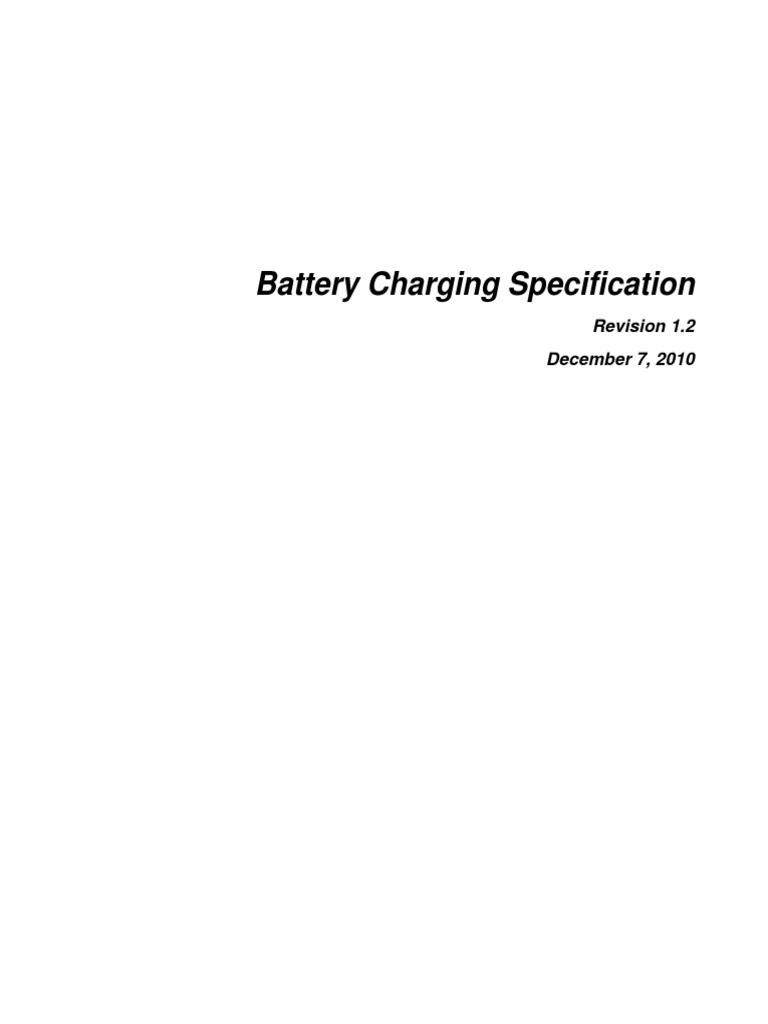 BC1.2 Final PDF | PDF | Usb | Battery Charger