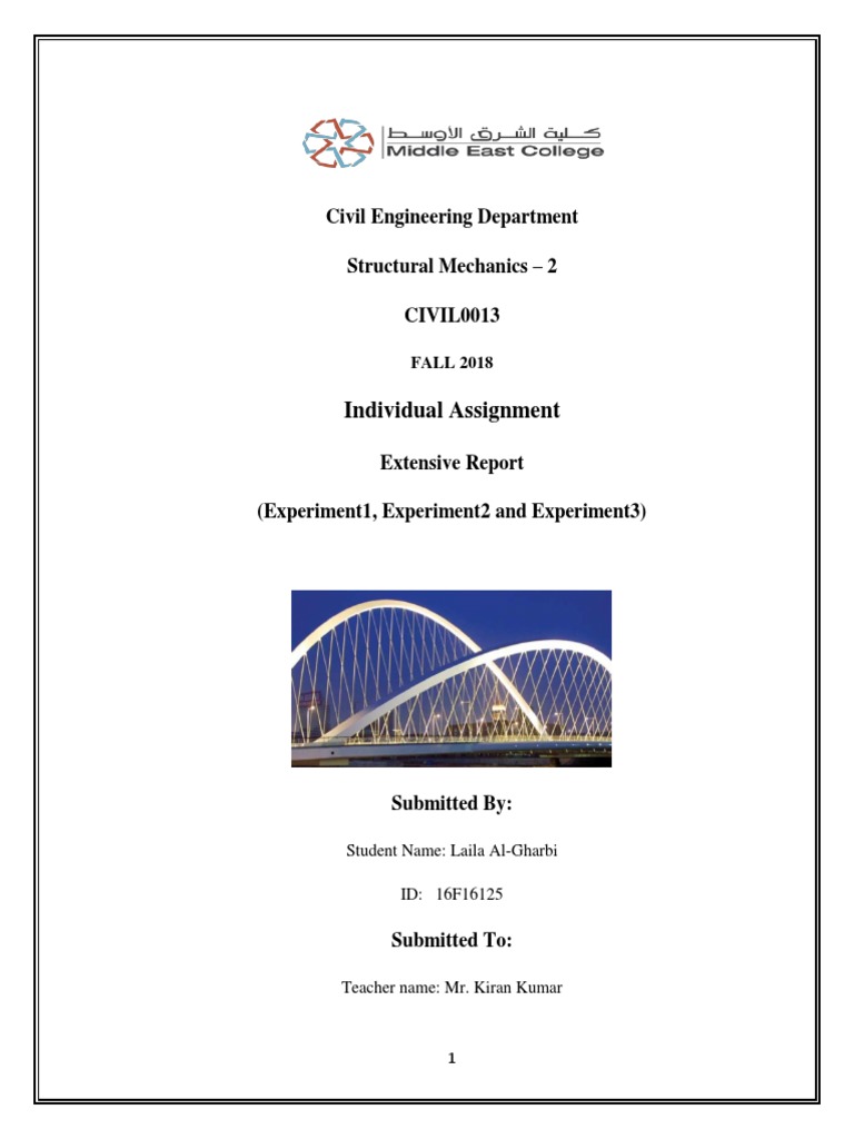 Lab Report Structural Mechanics Pdf Beam Structure Buckling
