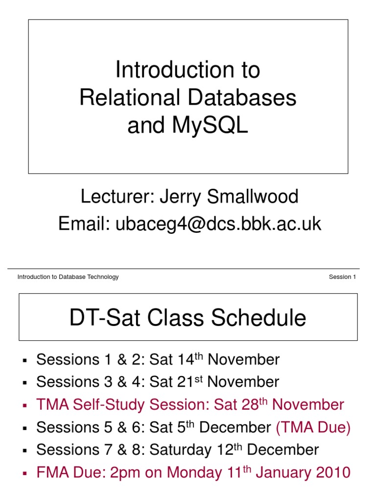 Introduction of RDBMS and Mysql | PDF | Relational Database | Databases