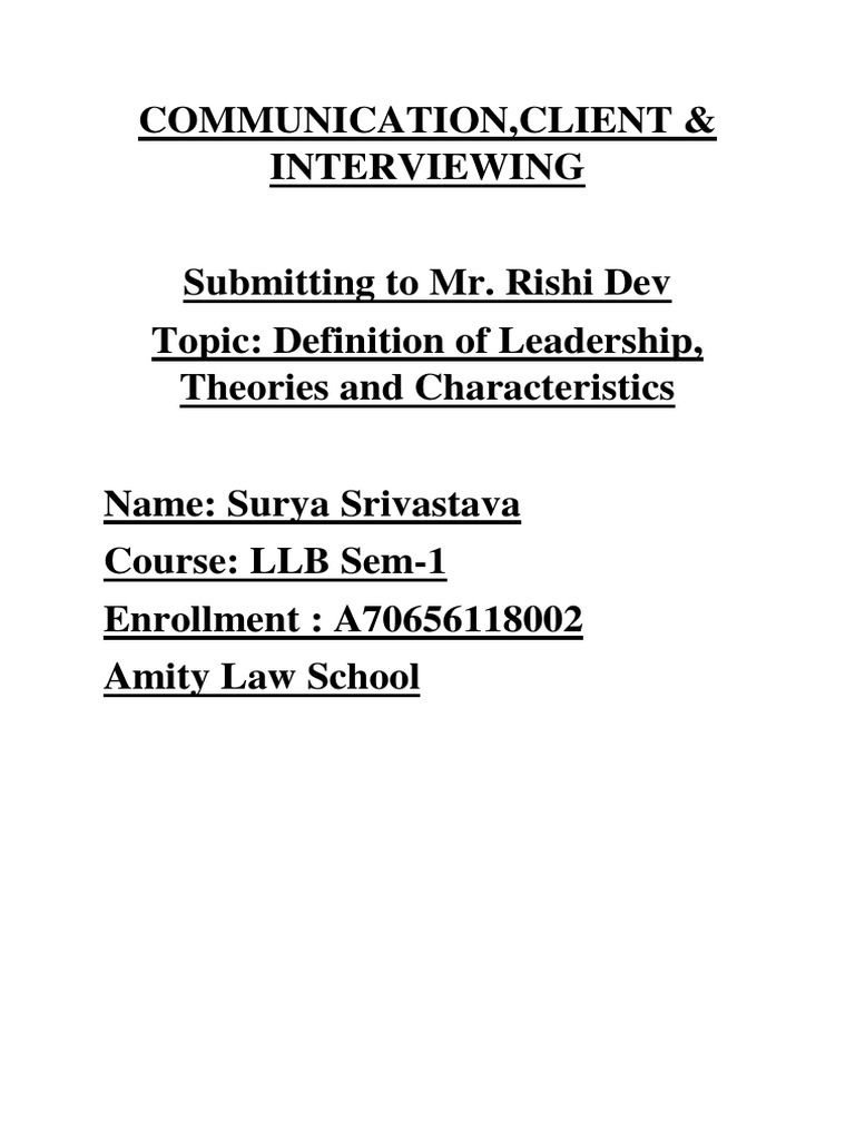 Communication, Client & Interviewing | PDF | Leadership | Emotions