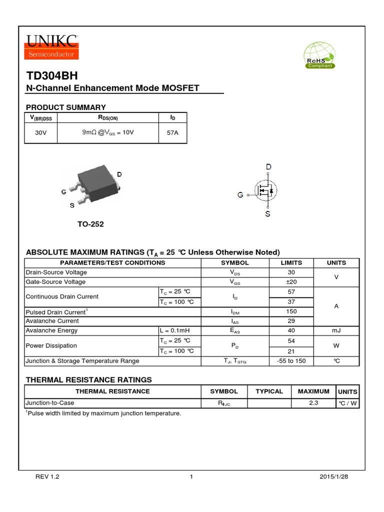 TD 304 BH | PDF | Mosfet | Electronics