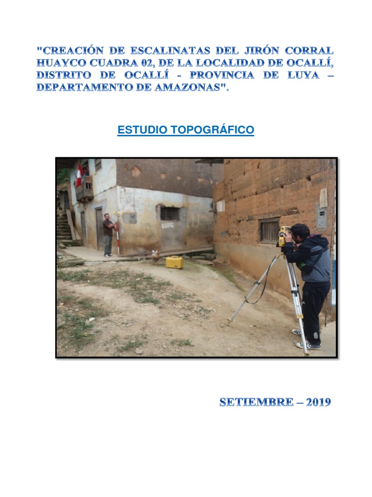 Estudio Topográfico de Escalinatas Ocallí | PDF | Topografía ...