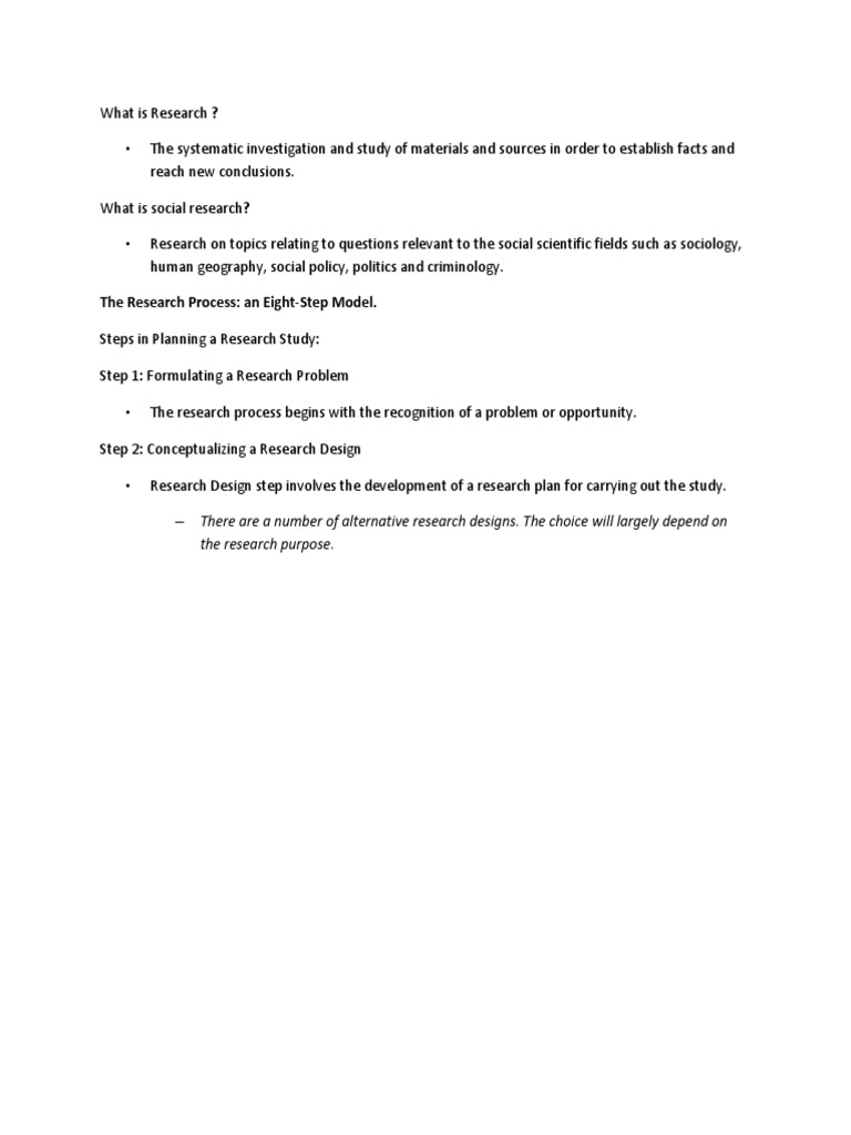 The Research Process: An Eight-Step Model | PDF | Narrative | Research ...