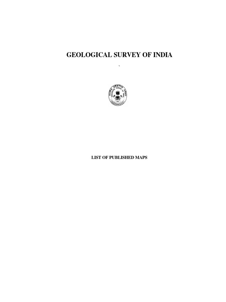 RTI Complete List Published Maps GSI Feb 2008 PDF | PDF | Minerals | Rocks
