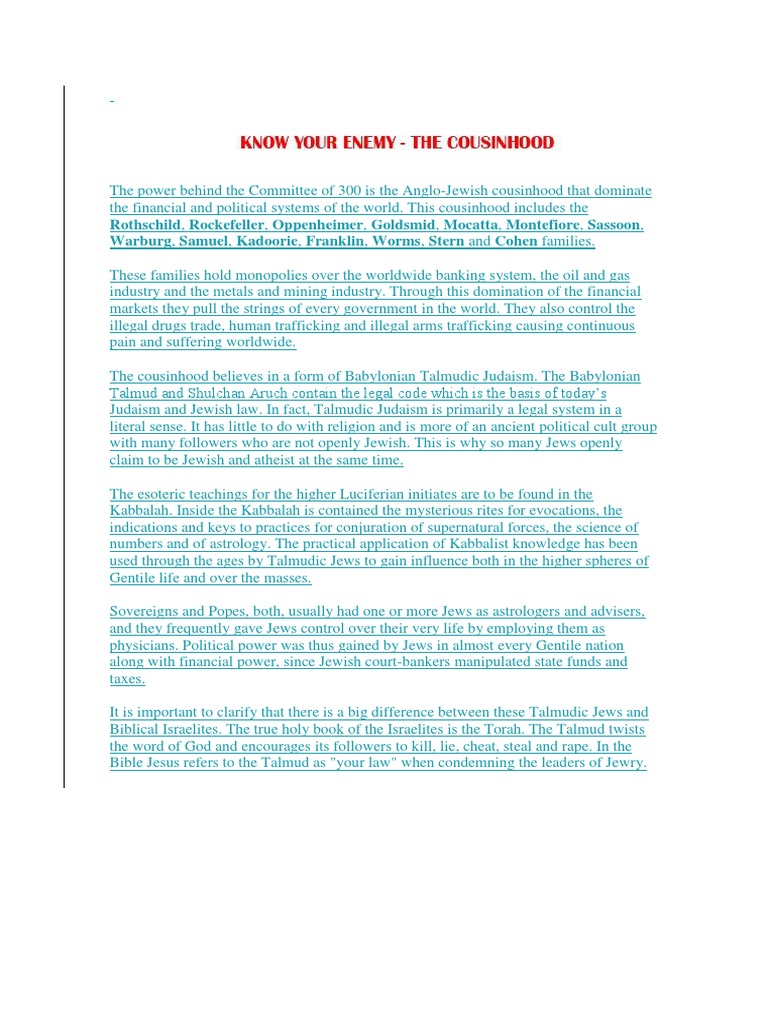 The Power Behind The Committee of 300 Is The Anglo | PDF | Monarchy Of ...