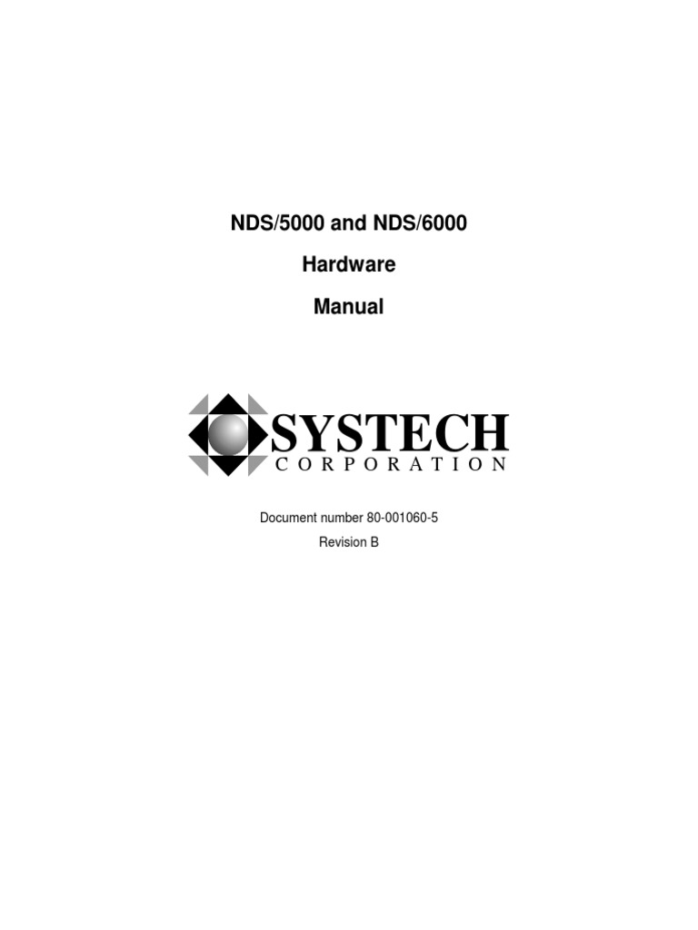 NDS - 5000 and NDS - 6000 Hardware Manual SYSTECH PDF | PDF ...