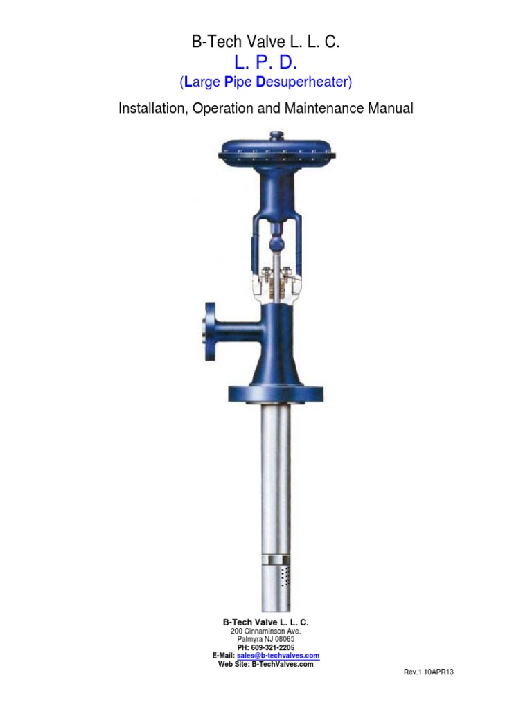 LPD Instruction Manual | PDF | Valve | Pipe (Fluid Conveyance)
