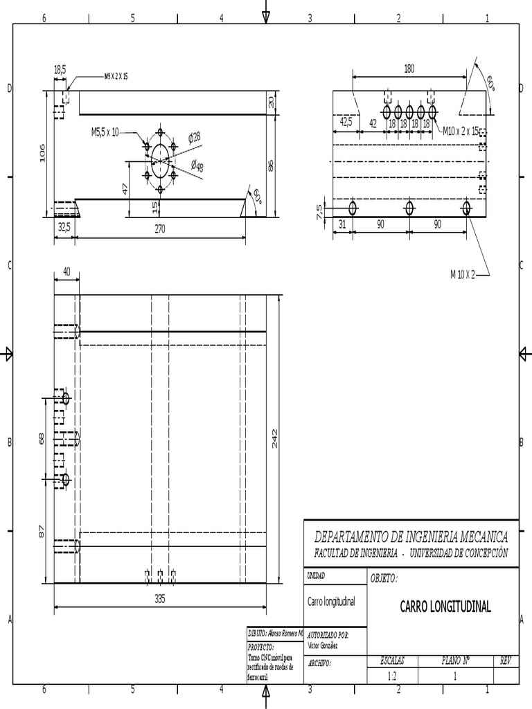 Plano N°1 Carro Longitudinal | PDF