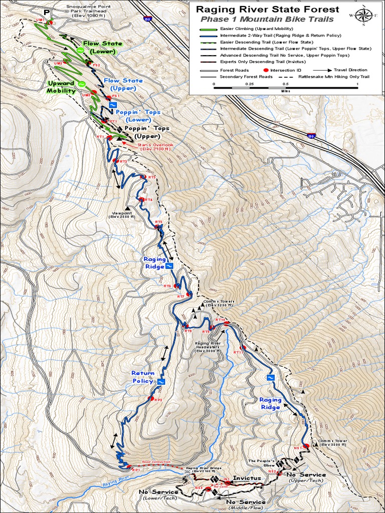 Raging River MTB Map | PDF | Trail | Streets And Roads