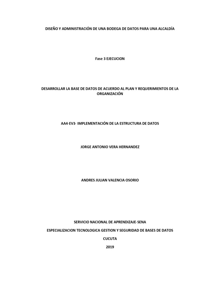 Bodega de Datos para Alcaldía | PDF | Servidor SQL de Microsoft ...