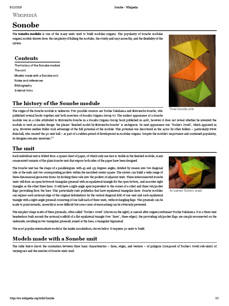 Sonobe | PDF | Geometric Shapes | Convex Geometry