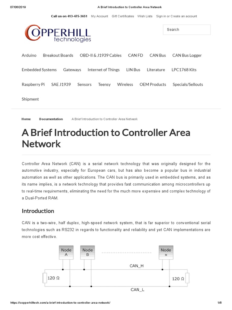 A Brief Introduction To Controller Area Network | PDF | Computer Network | Embedded System