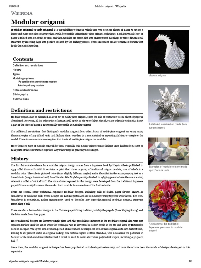 Modular Origami | PDF | Euclidean Geometry | Origami