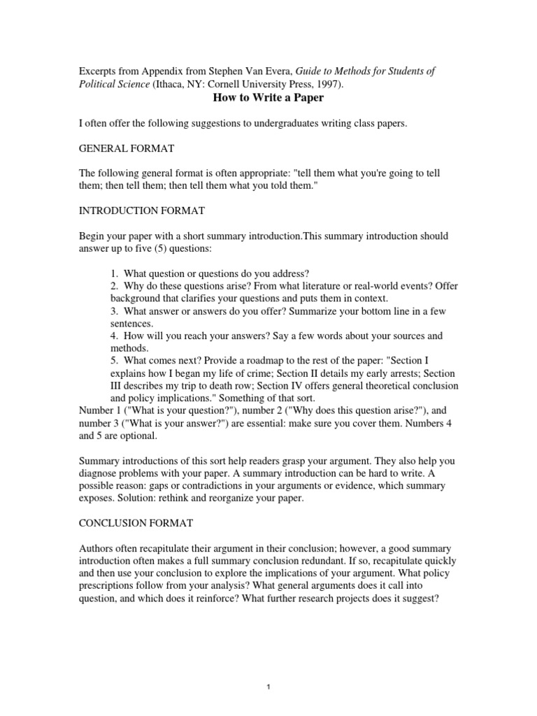 MIT-How To Write A Paper | Download Free PDF | A Manual For Writers Of ...