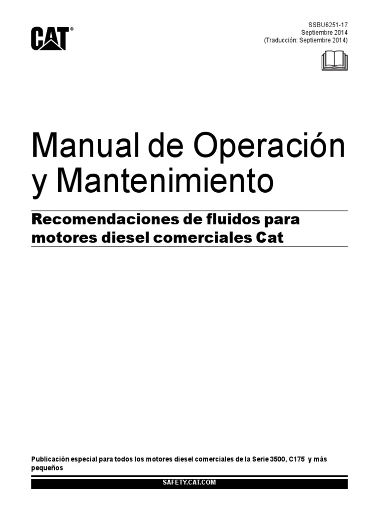 Manual de Operacion y Mantenimiento Motor Cat C6.6 | PDF | Lubricante | Motor diesel