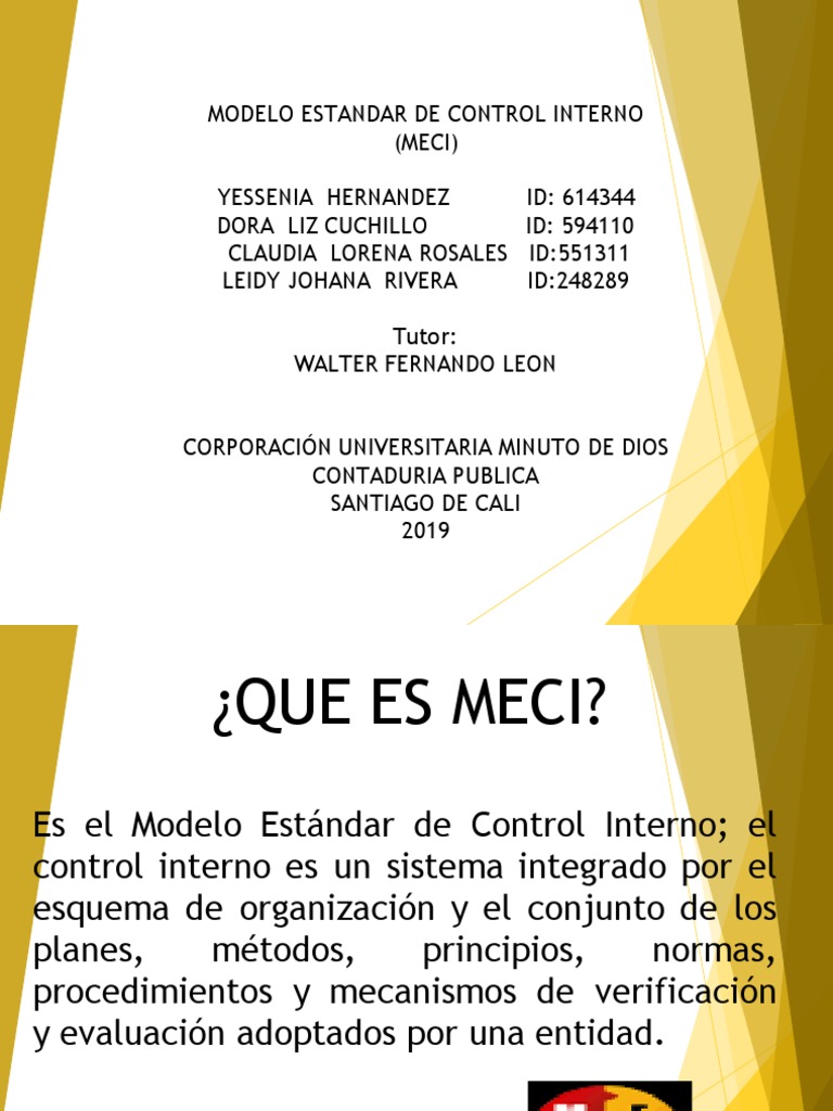Modelo Estándar de Control Interno (MECI) | PDF | Planificación | Gobierno