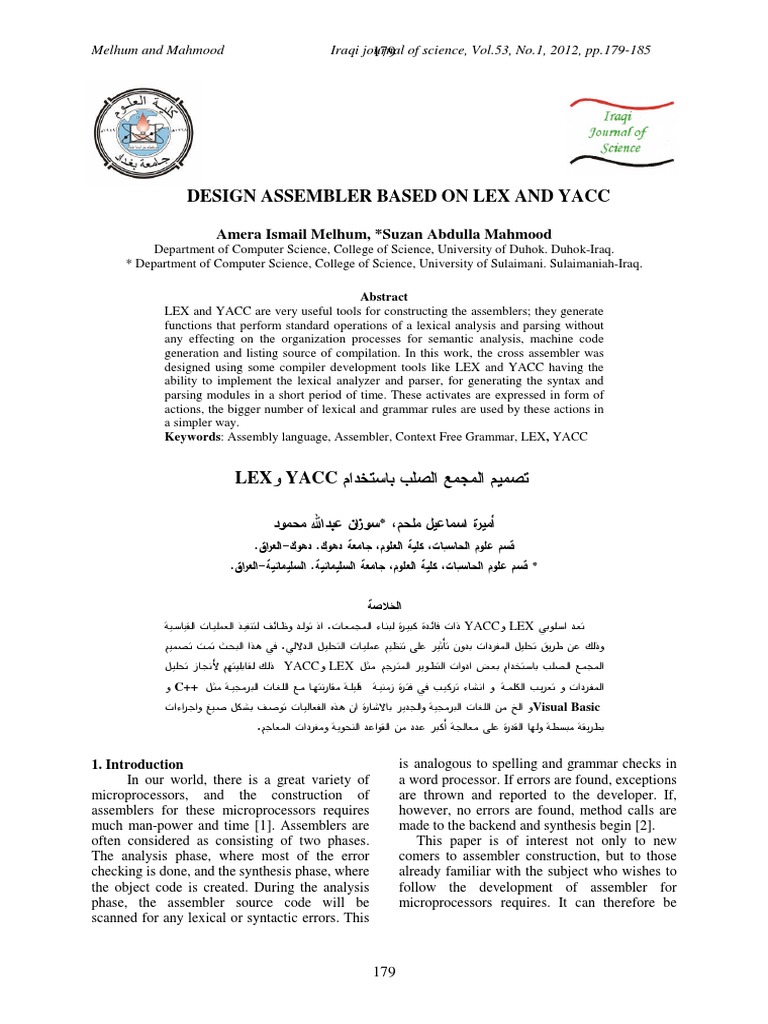 design-assembler-based-on-lex-and-yacc-amera-ismail-melhum-suzan