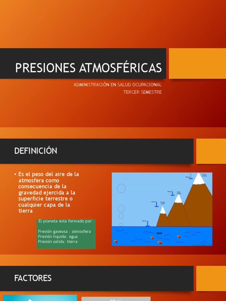 PRESIONES ATMOSFÉRICAS | PDF | Atmósfera | Presión