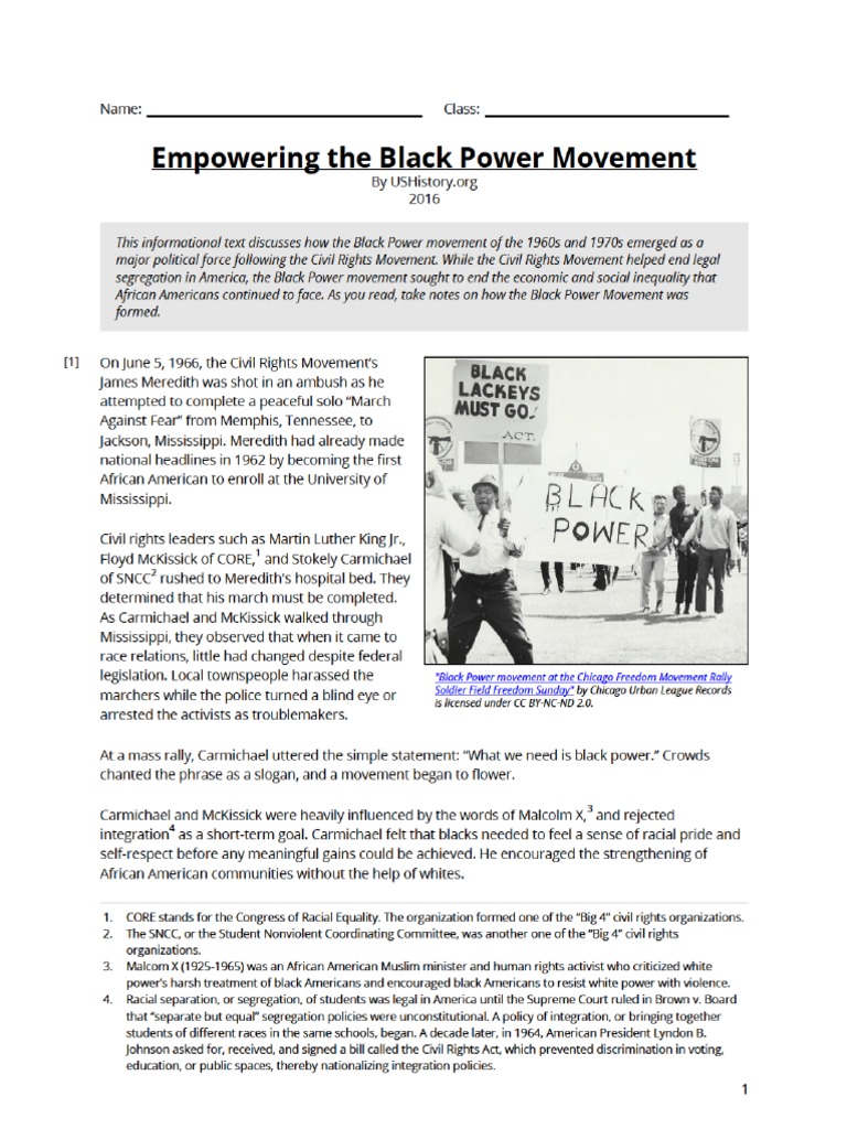 2 USHistory Empowering 2016 | PDF | Black Power | Black Panther Party