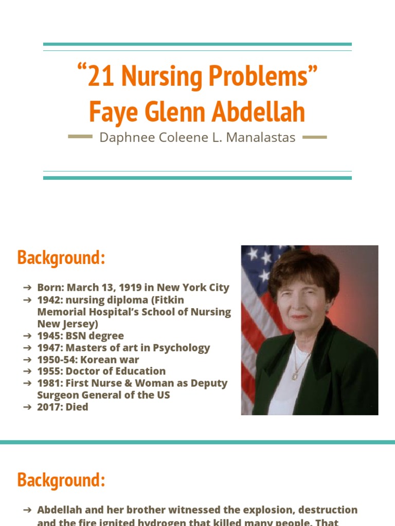 21 Nursing Problems Faye Glenn Abdellah | PDF | Nursing | Emotions