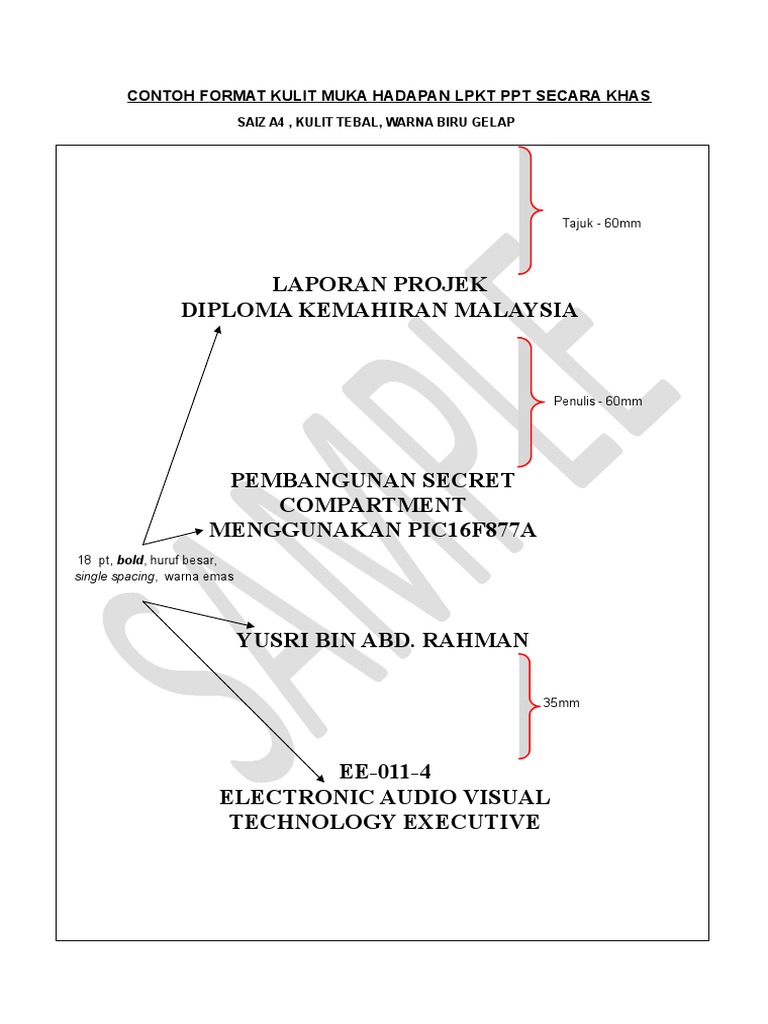 Format Kulit Hadapan Dan Tepi LPKT PPT Secara Khas BPTV | PDF