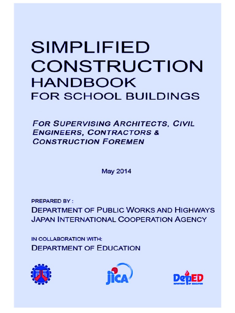 DPWH Simplified Construction Handbook - For School Buildings PDF | PDF