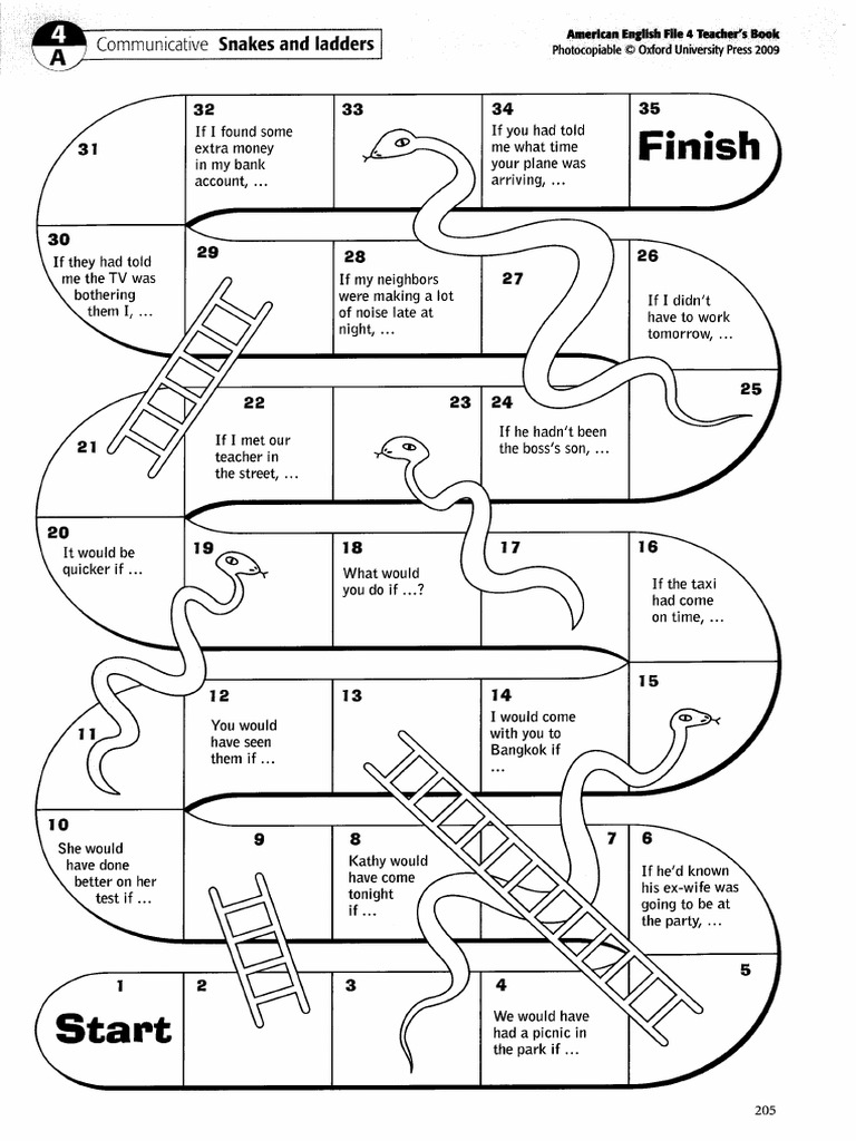 3rd Conditional Snakes and Ladders | PDF