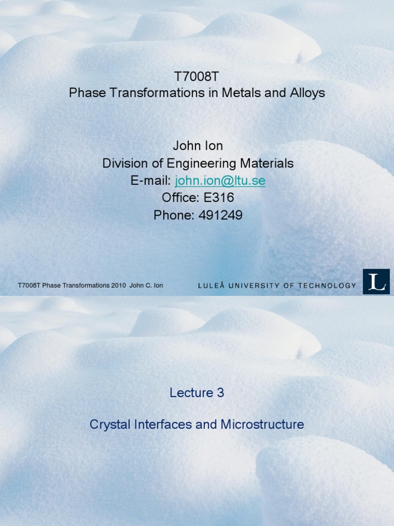 Lecture 3 Crystal Interfaces and Microstructure | PDF | Crystallite ...